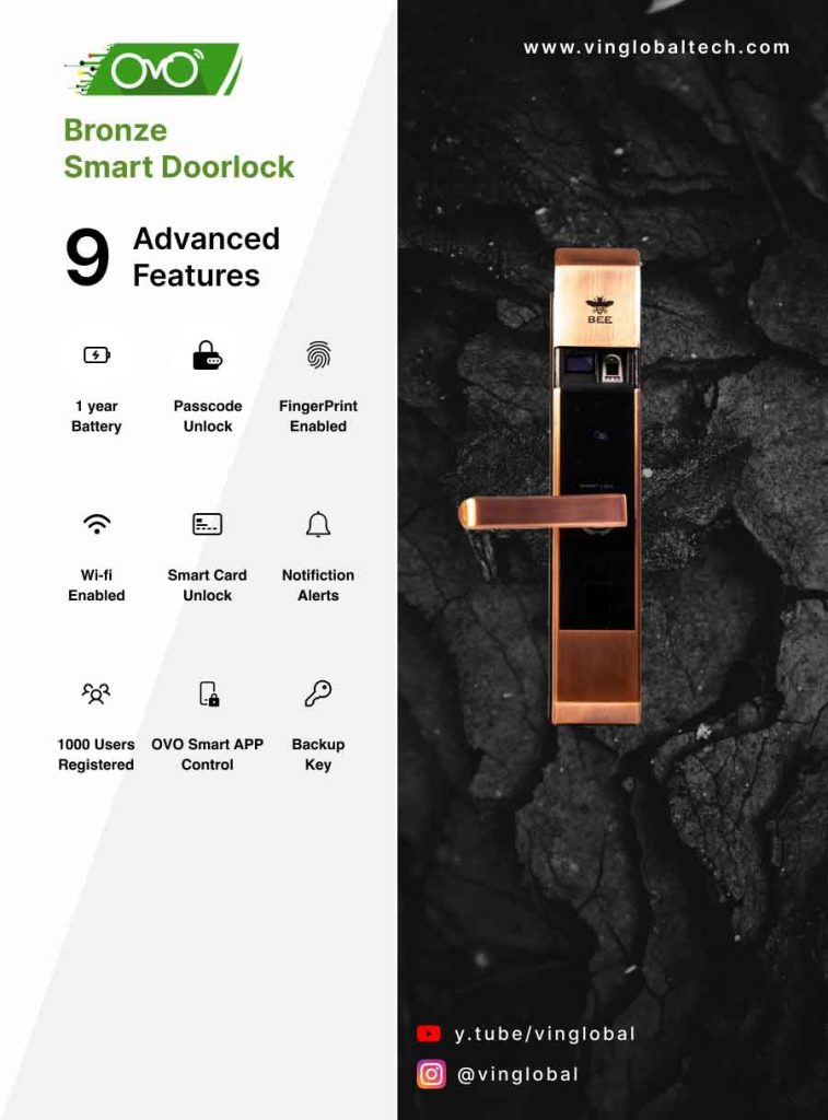 Bronze Smart Lock - Vin Global Technologies